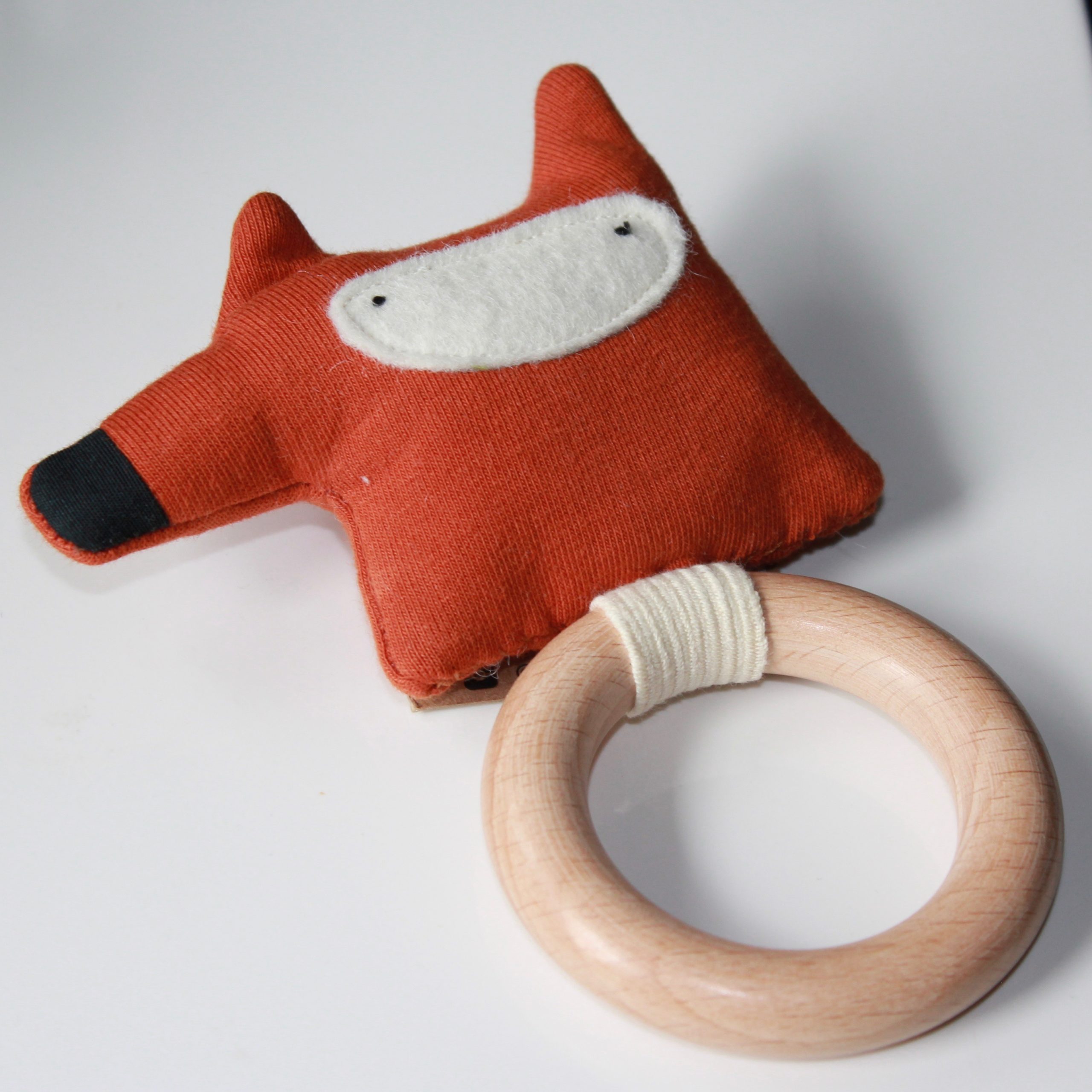 Mimi + Moo - Teething Rattle / Fox | Curiosities Gift Shop